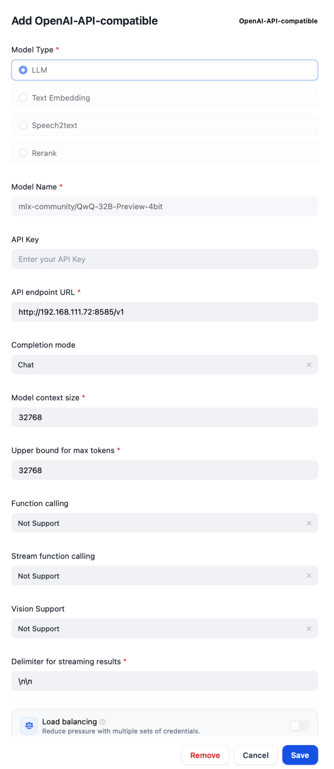 MLX-LM API streaming QwQ-32B-Preview with Dify (faster than Ollama) | Peddals Blog